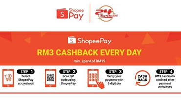 RM 3 Daily Cashback with Shopee Pay - 24Xpress